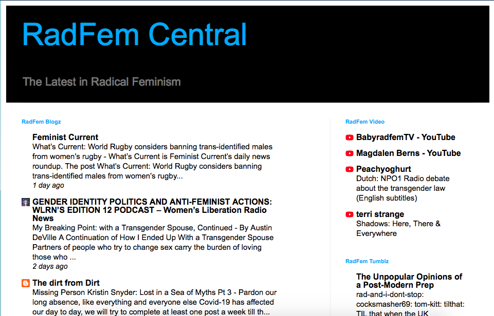 Feminist Resource: RadFem Central – Feminist Resources